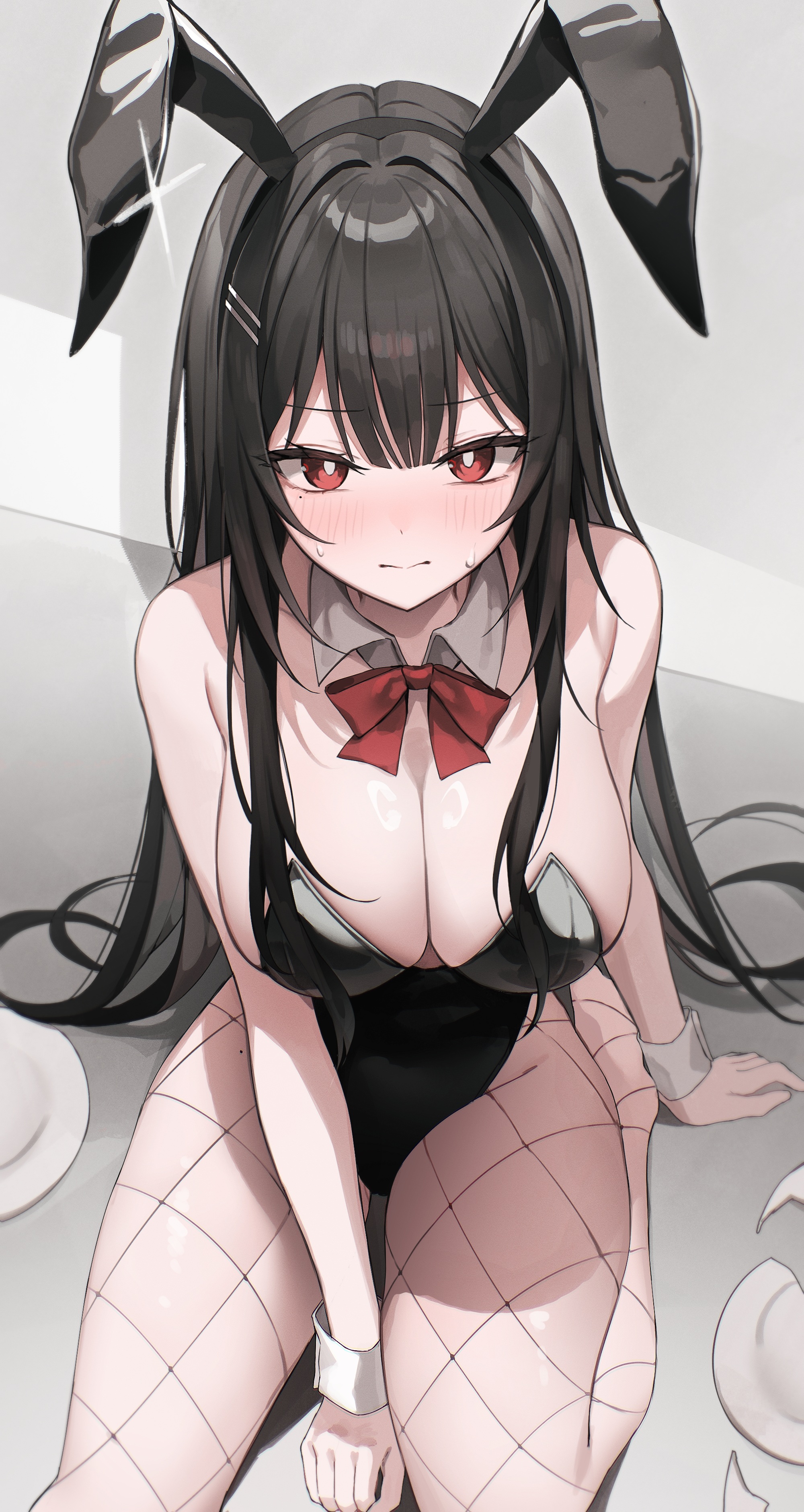 chimyo rie (mirae yang) animal ears bunny ears bunny girl fishnets no bra pantyhose | #1200707 ...